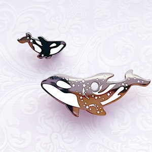 Singularity Orca Mother and Calf Enamel Pin Set - Etsy