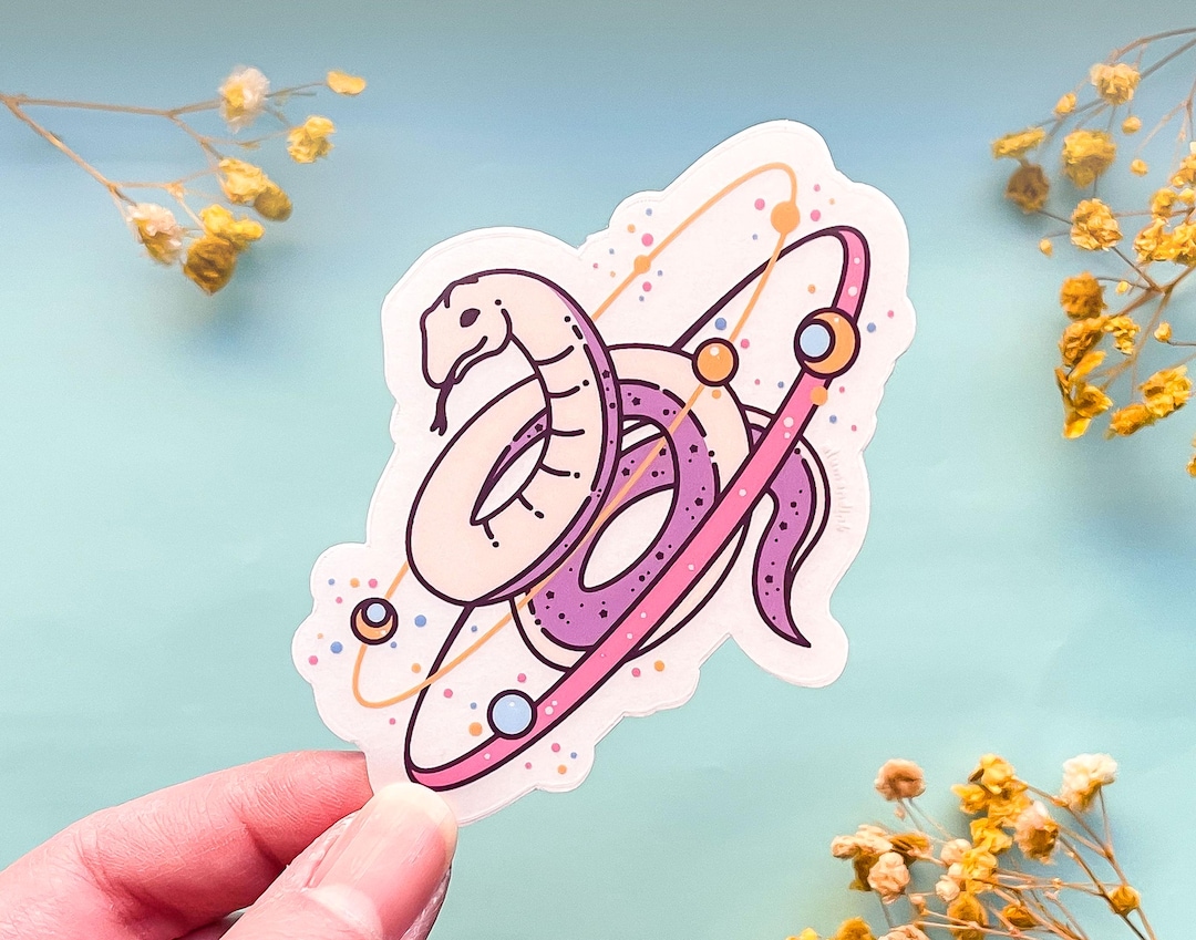 Cosmic Snake Clear Vinyl Sticker - Etsy