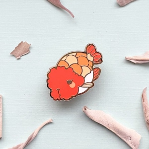 Chibi Ranchu Goldfish Enamel Pin - Etsy