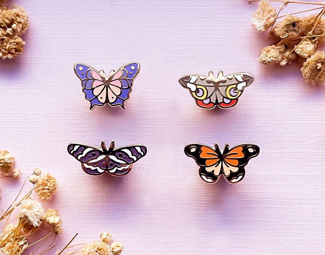 Mini Butterflies Board Filler Enamel Pin Set - Etsy