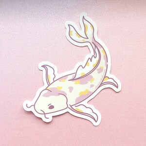 Pastel Koi Fish Vinyl Sticker - Etsy