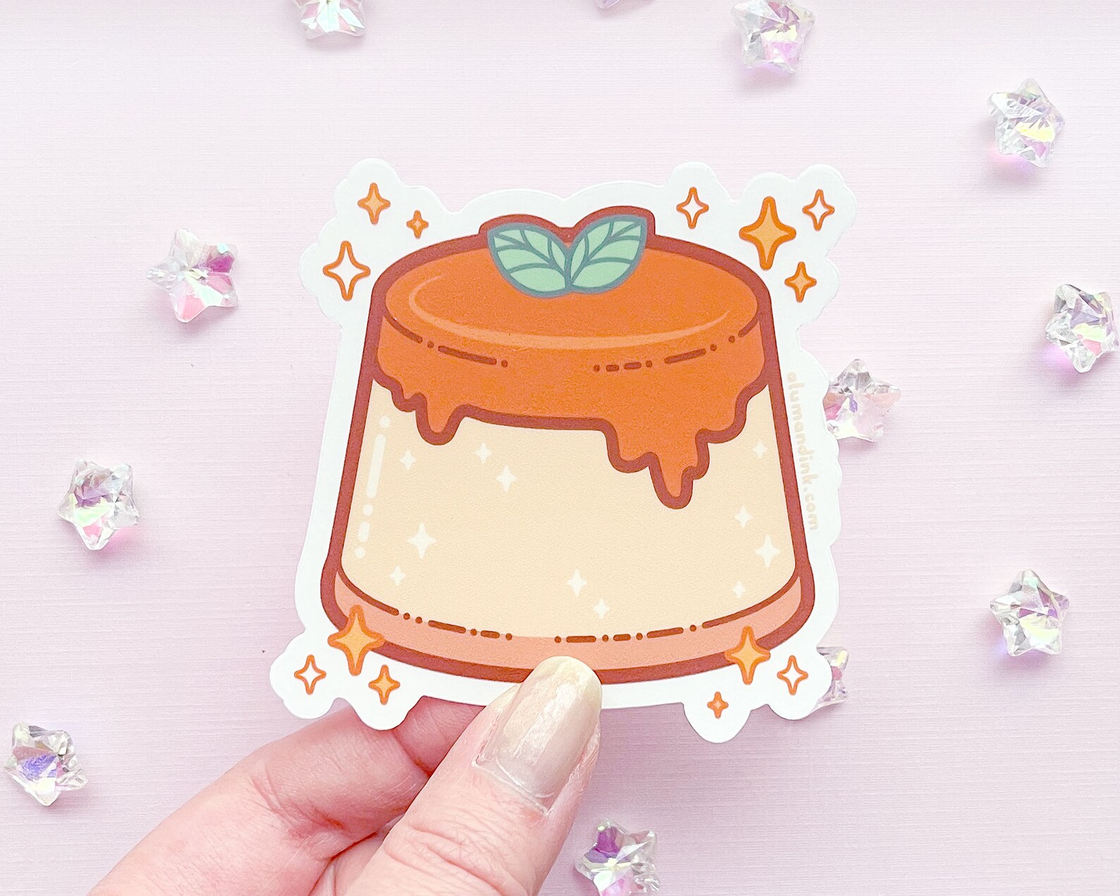 Starry Flan Creme Caramel Custard Dessert Clear Vinyl Sticker - Etsy