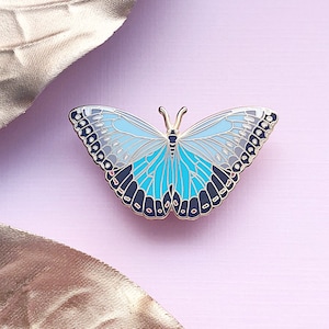 Blue Morpho Butterfly Enamel Pin - Etsy