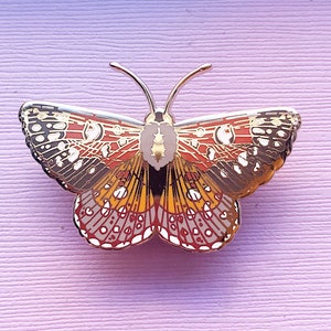 Mormon Metalmark Butterfly Enamel Pin - Etsy