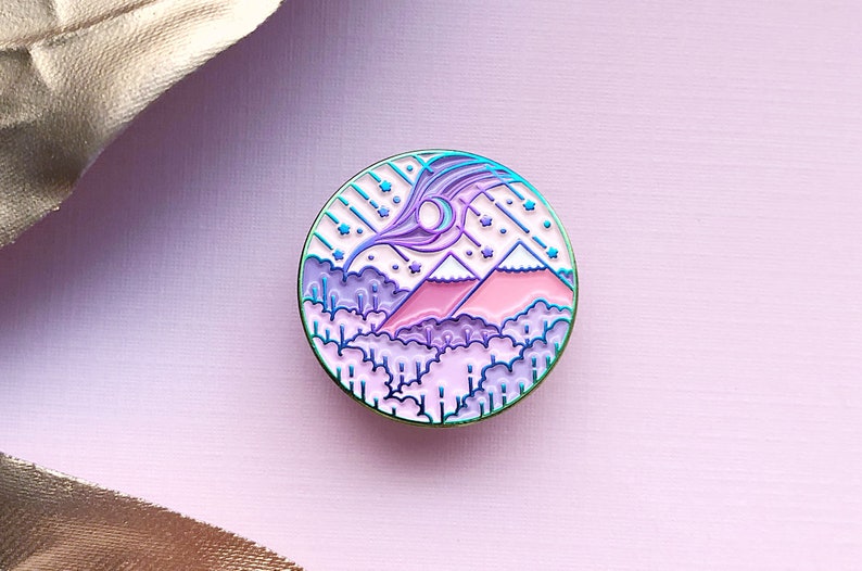 Lunar Ascension Duochrome Enamel Pin | Etsy