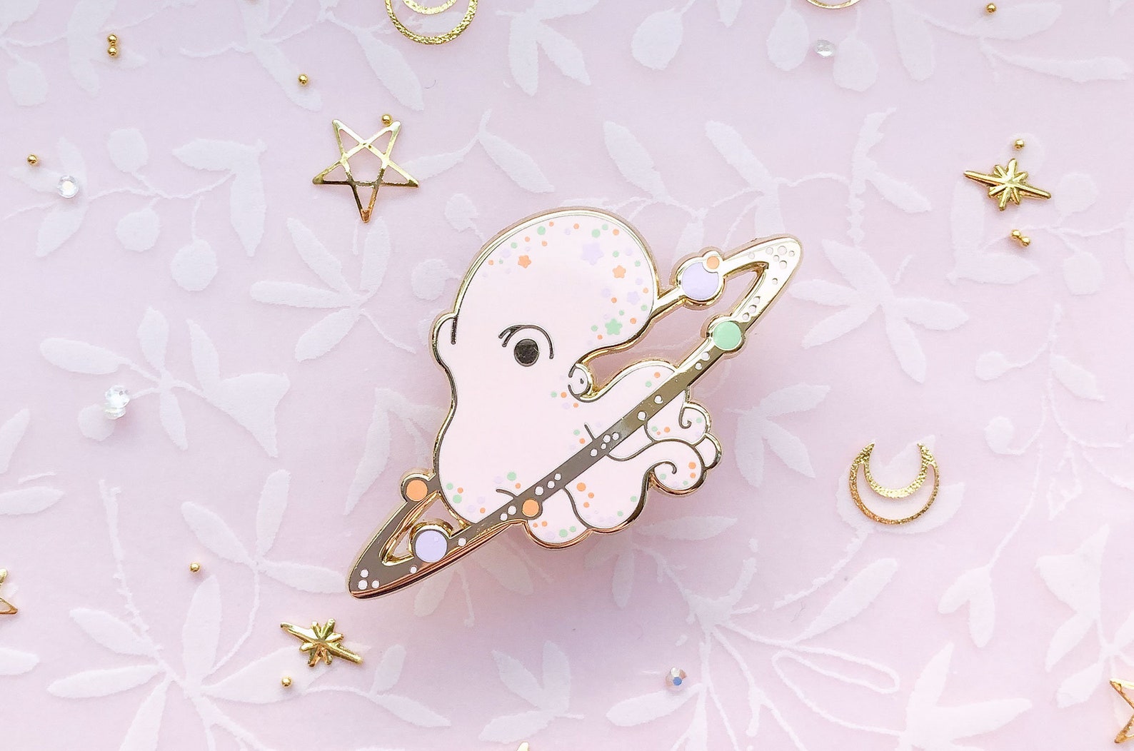 Cosmic Octopus Enamel Pin - Etsy