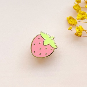 Mini Cute Strawberry Berry Fruit Enamel Pin - Etsy