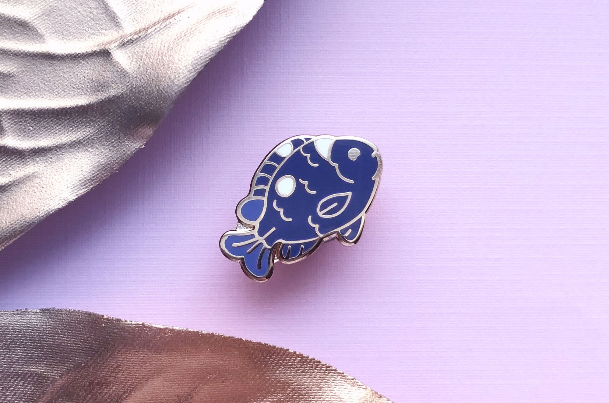 Tiny Domino Damsel Fish Enamel Pin - Etsy