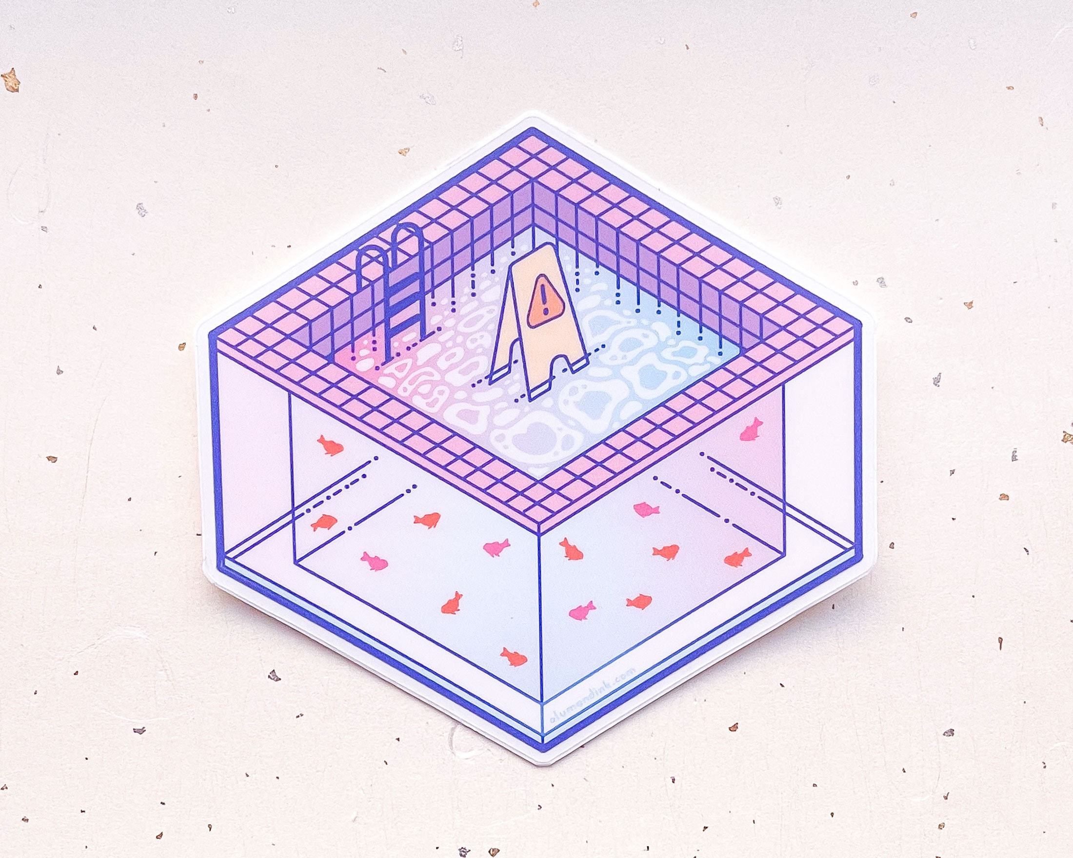 Liminal Space Indoor Pool Vaporwave Clear Vinyl Sticker - Etsy