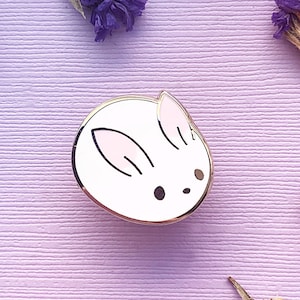 Bunny Bun Enamel Pin - Etsy