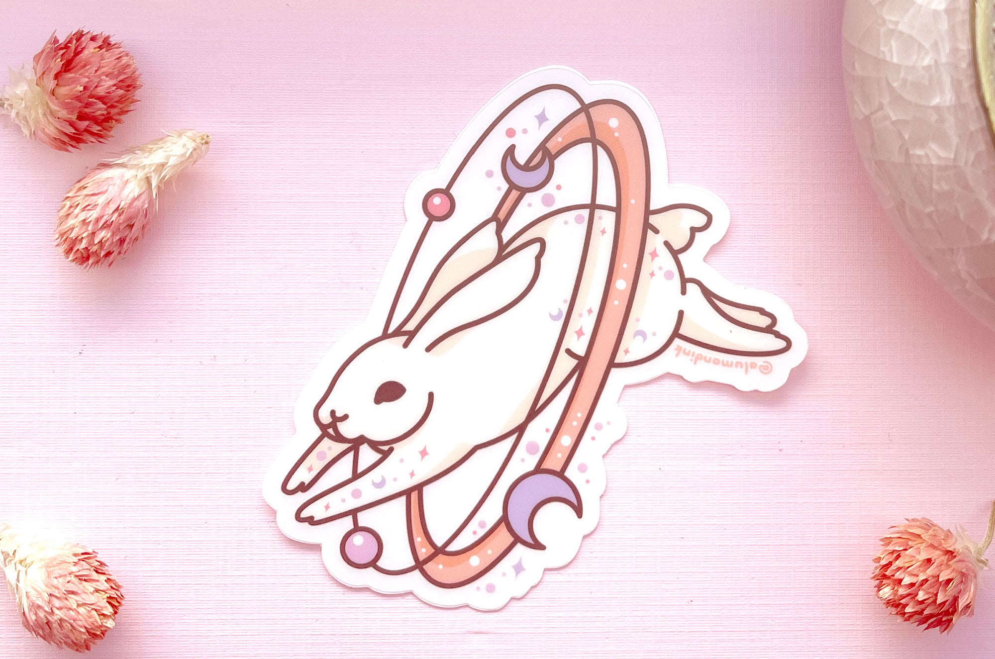 Cosmic Rabbit Clear Vinyl Sticker | Etsy