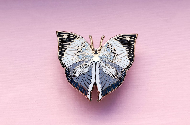 Blue Oakleaf Butterfly Enamel Pin - Etsy