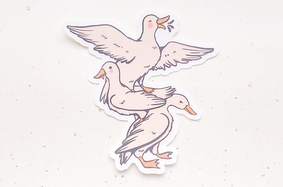Quack Stack Ducks Clear Vinyl Sticker - Etsy