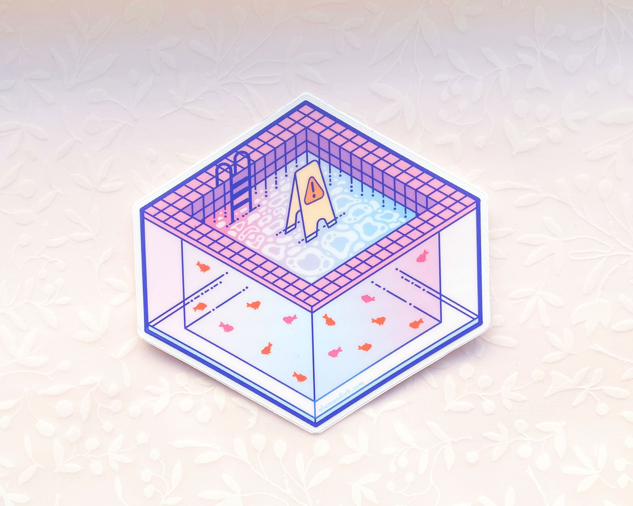 Liminal Space Indoor Pool Vaporwave Clear Vinyl Sticker - Etsy