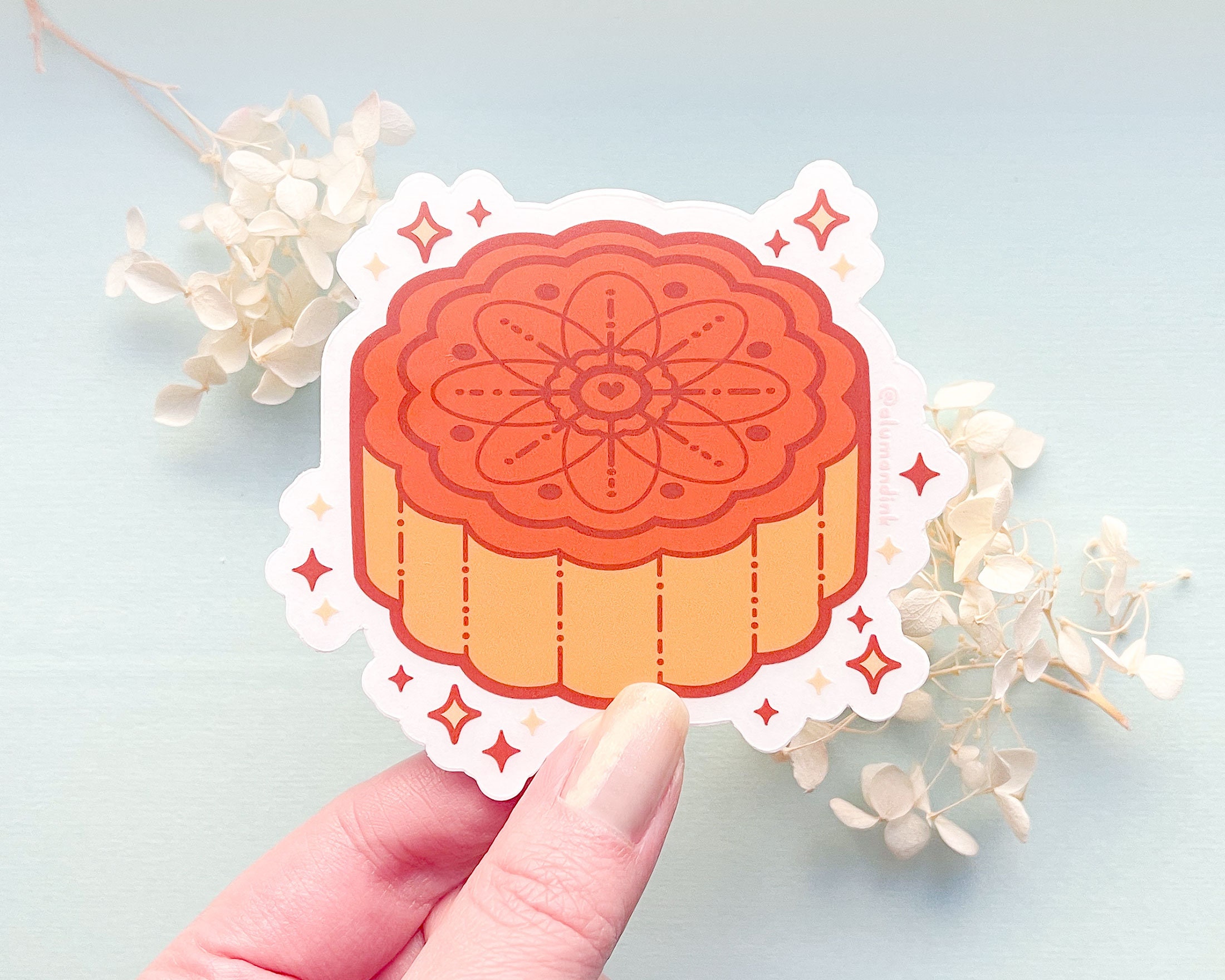 Starry Mooncake Clear Vinyl Sticker - Etsy
