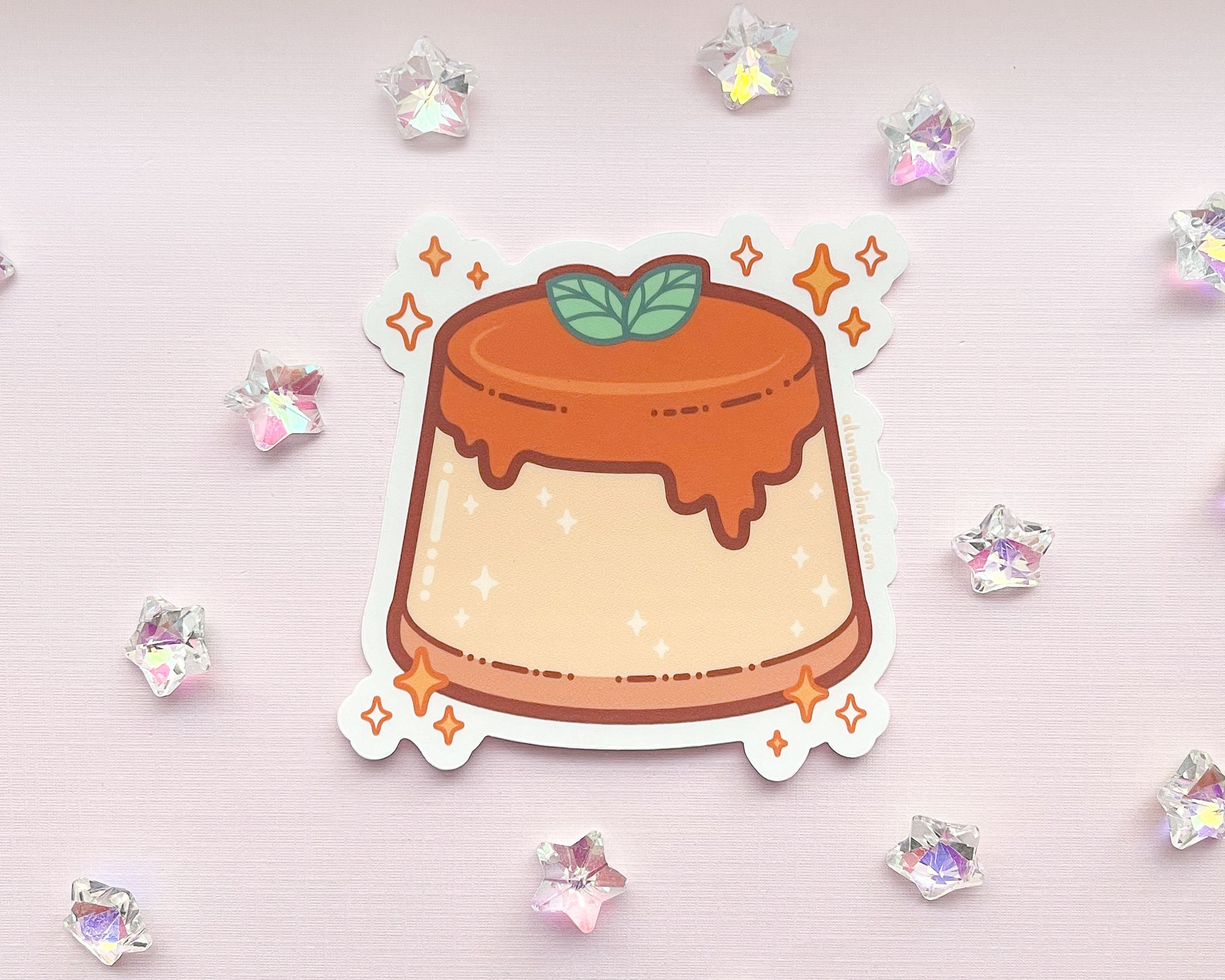 Starry Flan Creme Caramel Custard Dessert Clear Vinyl Sticker - Etsy
