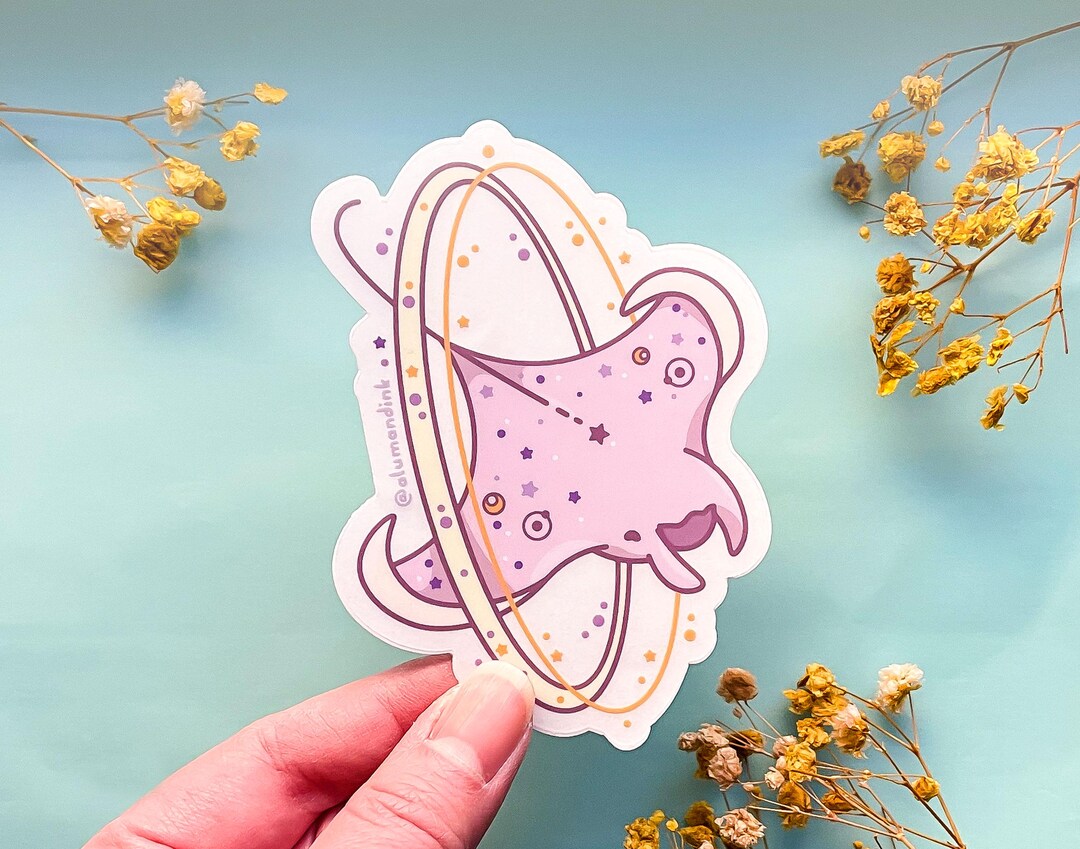 Cosmic Manta Ray Clear Vinyl Sticker - Etsy