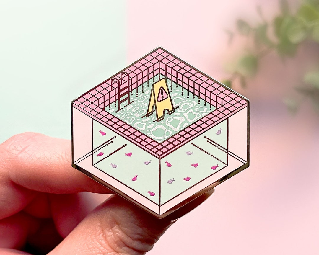 Indoor Pool Liminal Space Vaporwave Enamel Pin - Etsy
