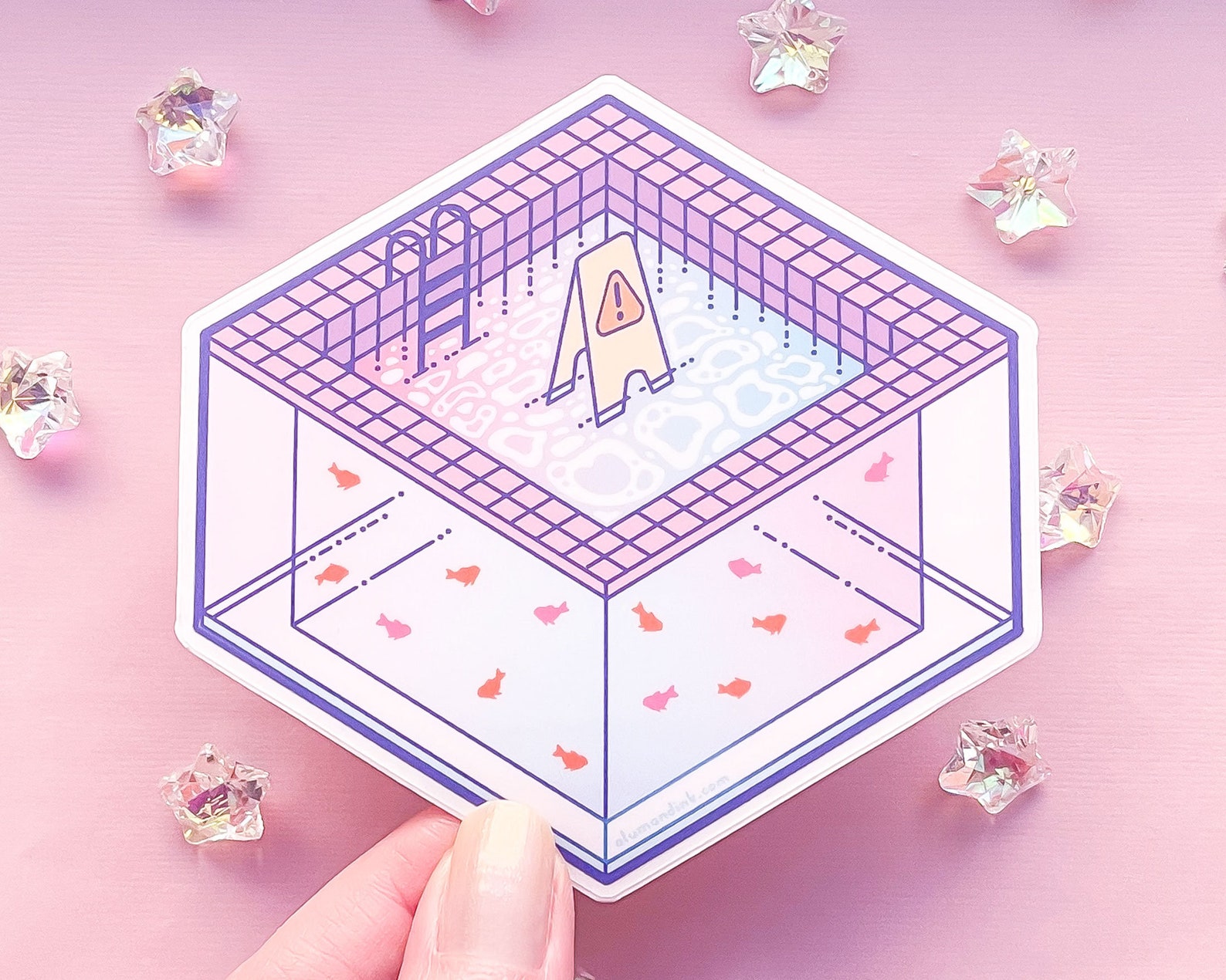 Liminal Space Indoor Pool Vaporwave Clear Vinyl Sticker - Etsy