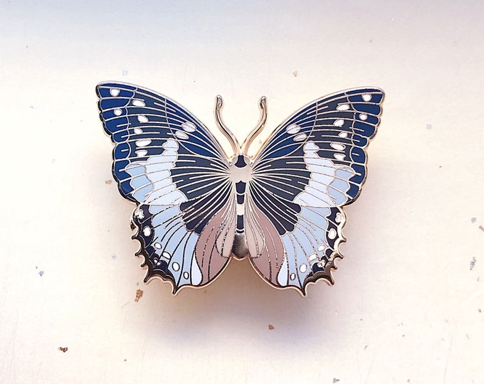 African Bluewing Butterfly Enamel Pin - Etsy