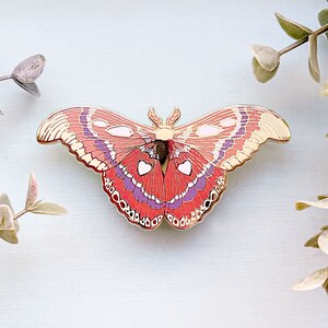 Atlas Moth Enamel Pin - Etsy