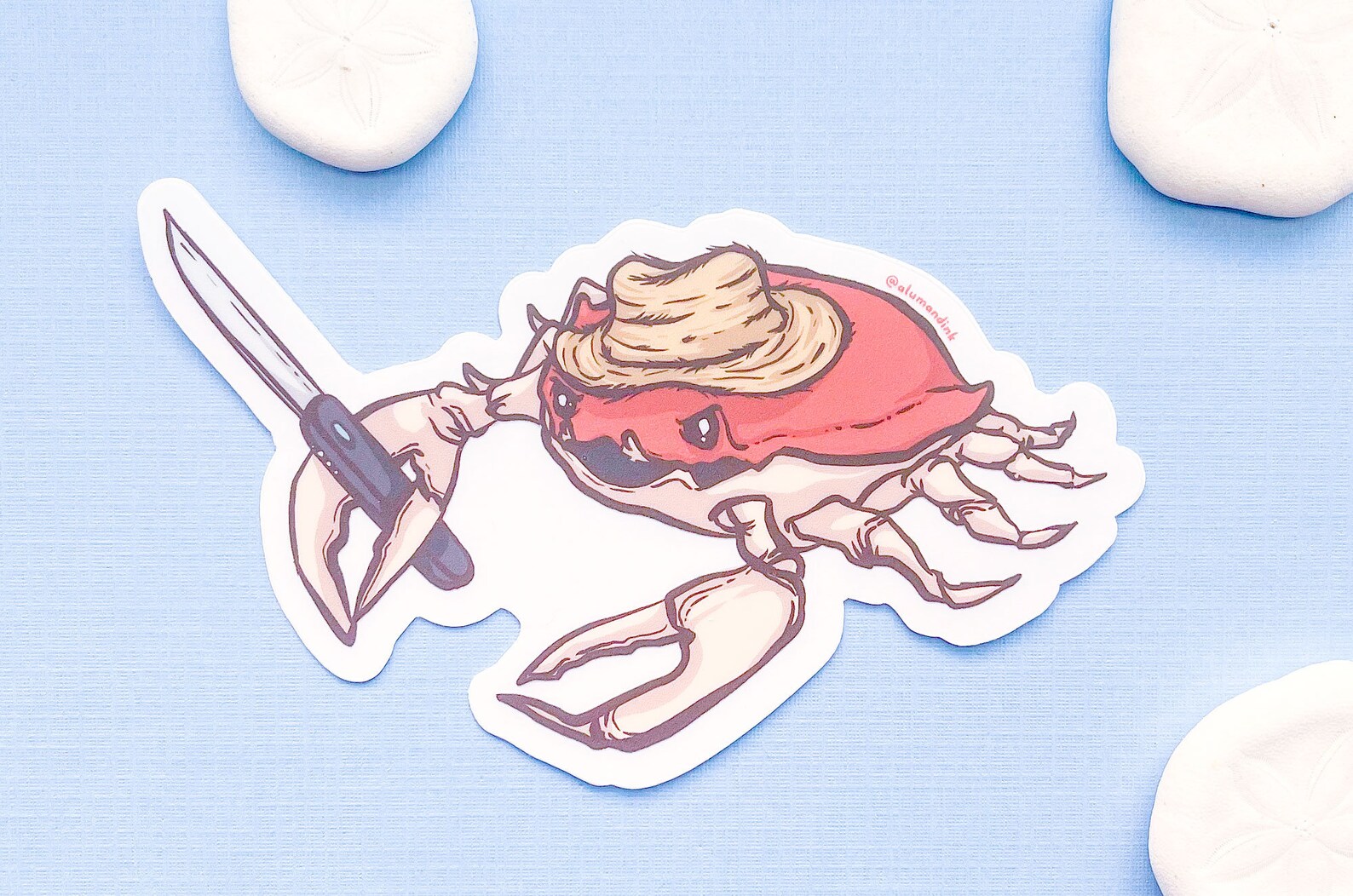 Stabby Crabby Clear Vinyl Sticker - Etsy