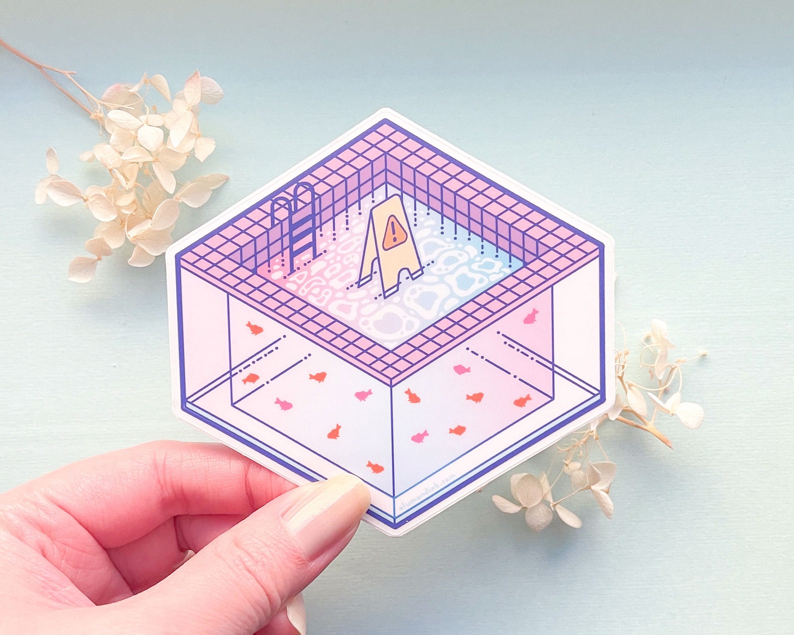 Liminal Space Indoor Pool Vaporwave Clear Vinyl Sticker - Etsy