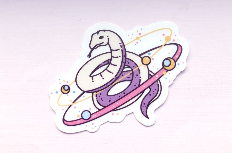 Cosmic Snake Clear Vinyl Sticker - Etsy