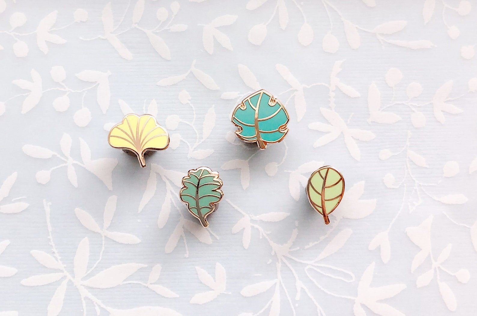 Mini Leaves Part One Board Filler Enamel Pin Set - Etsy