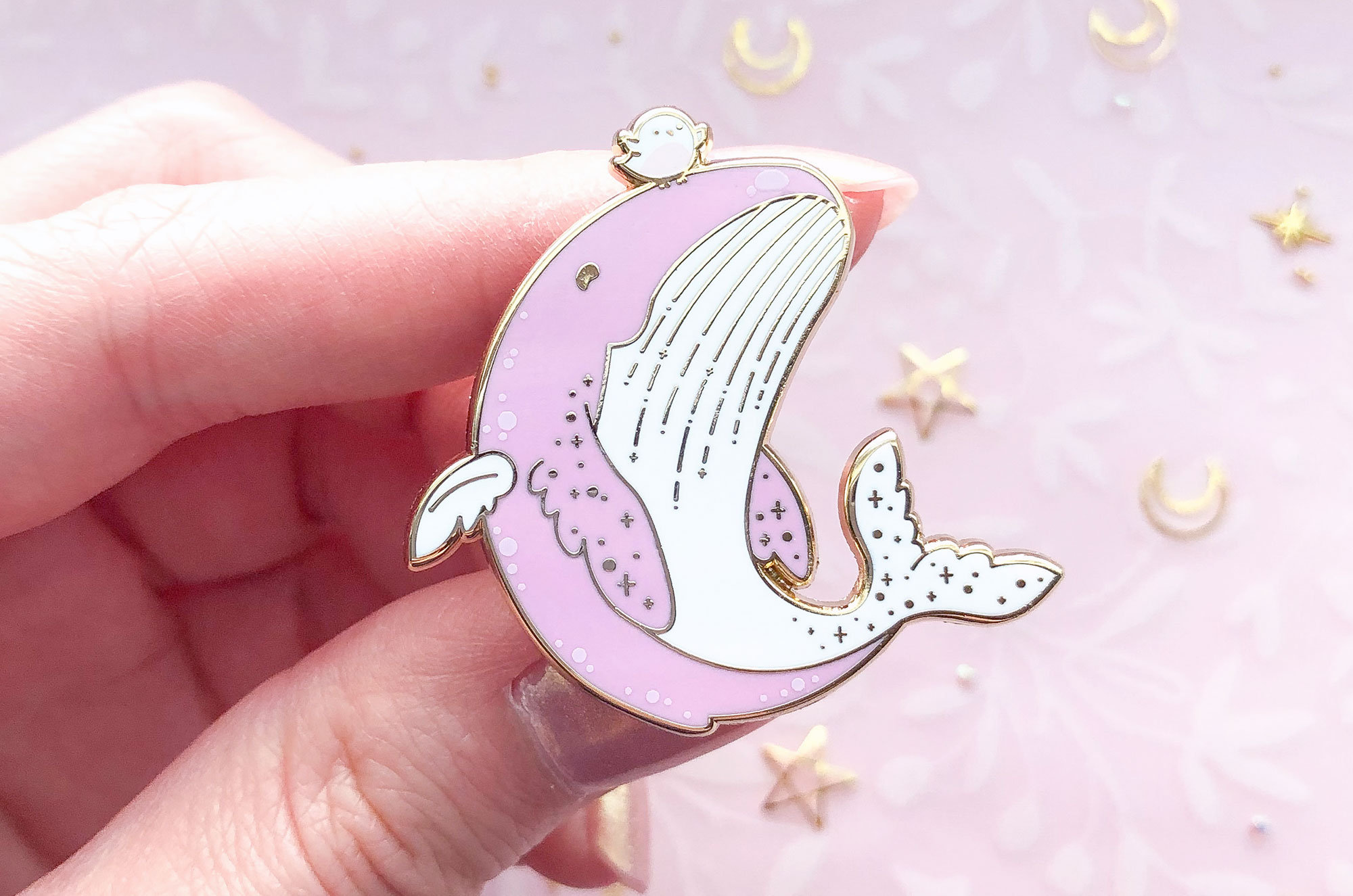 Flying Whale Enamel Pin | Etsy
