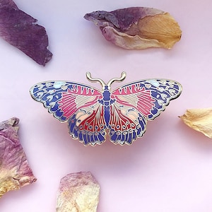 Red Lacewing Butterfly Enamel Pin - Etsy