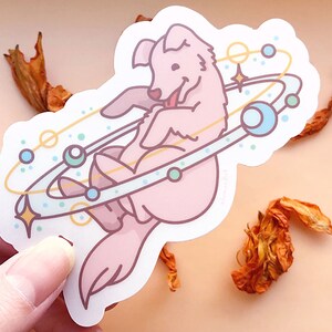 Cosmic Dog Clear Vinyl Sticker - Etsy