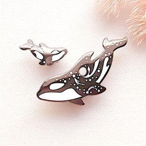 Singularity Orca Mother and Calf Enamel Pin Set - Etsy