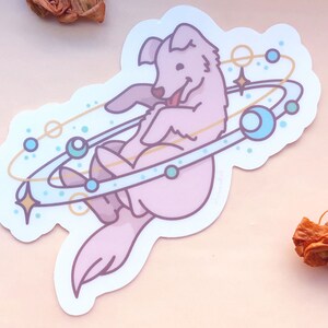 Cosmic Dog Clear Vinyl Sticker - Etsy