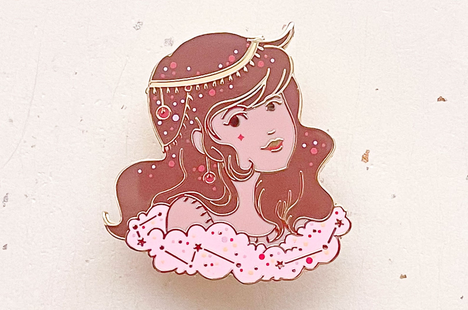 July Witch Ruby Enamel Pin | Etsy