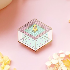 Indoor Pool Liminal Space Vaporwave Enamel Pin - Etsy