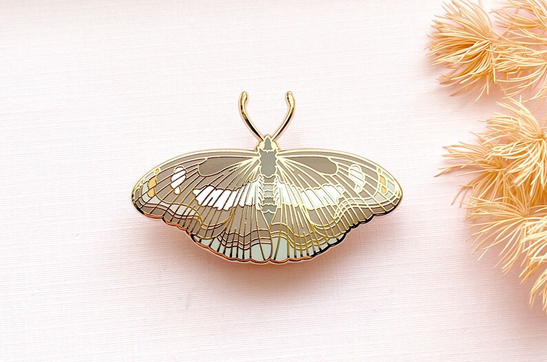 Orange Staff Sergeant Butterfly Enamel Pin | Etsy