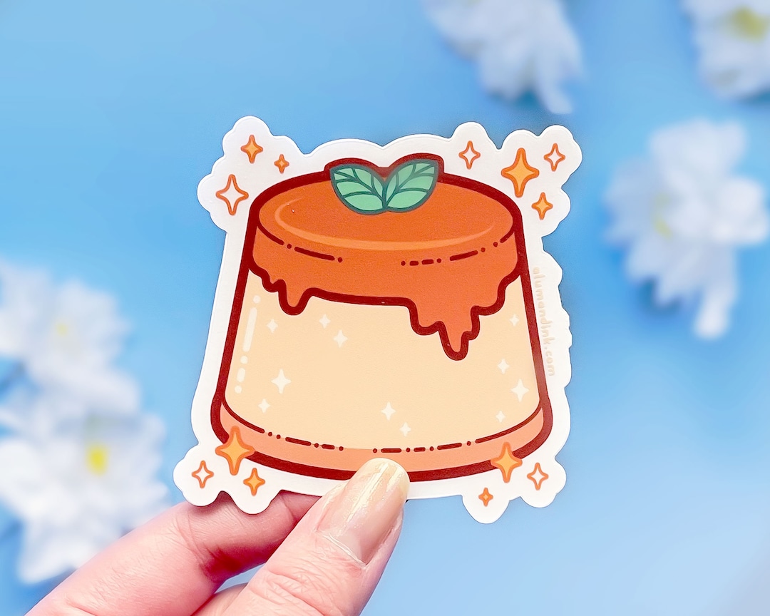 Starry Flan Creme Caramel Custard Dessert Clear Vinyl Sticker - Etsy