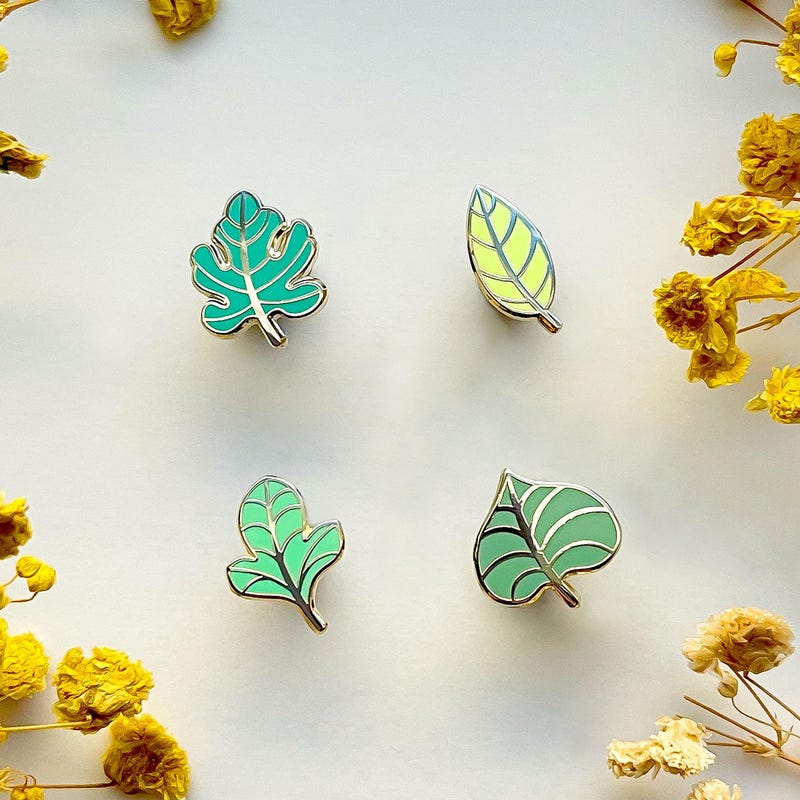 Miniature Leaf Button - Etsy