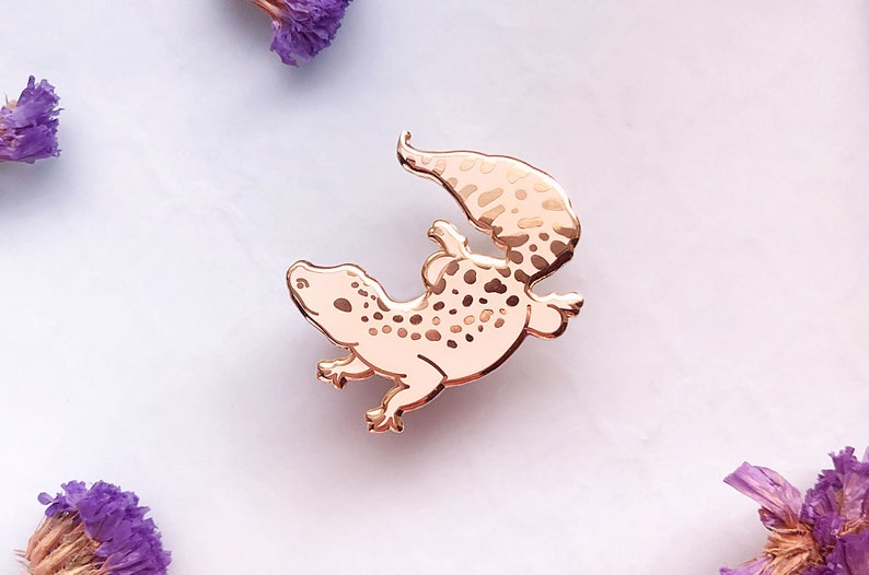 Chibi Leopard Gecko Enamel Pin | Etsy