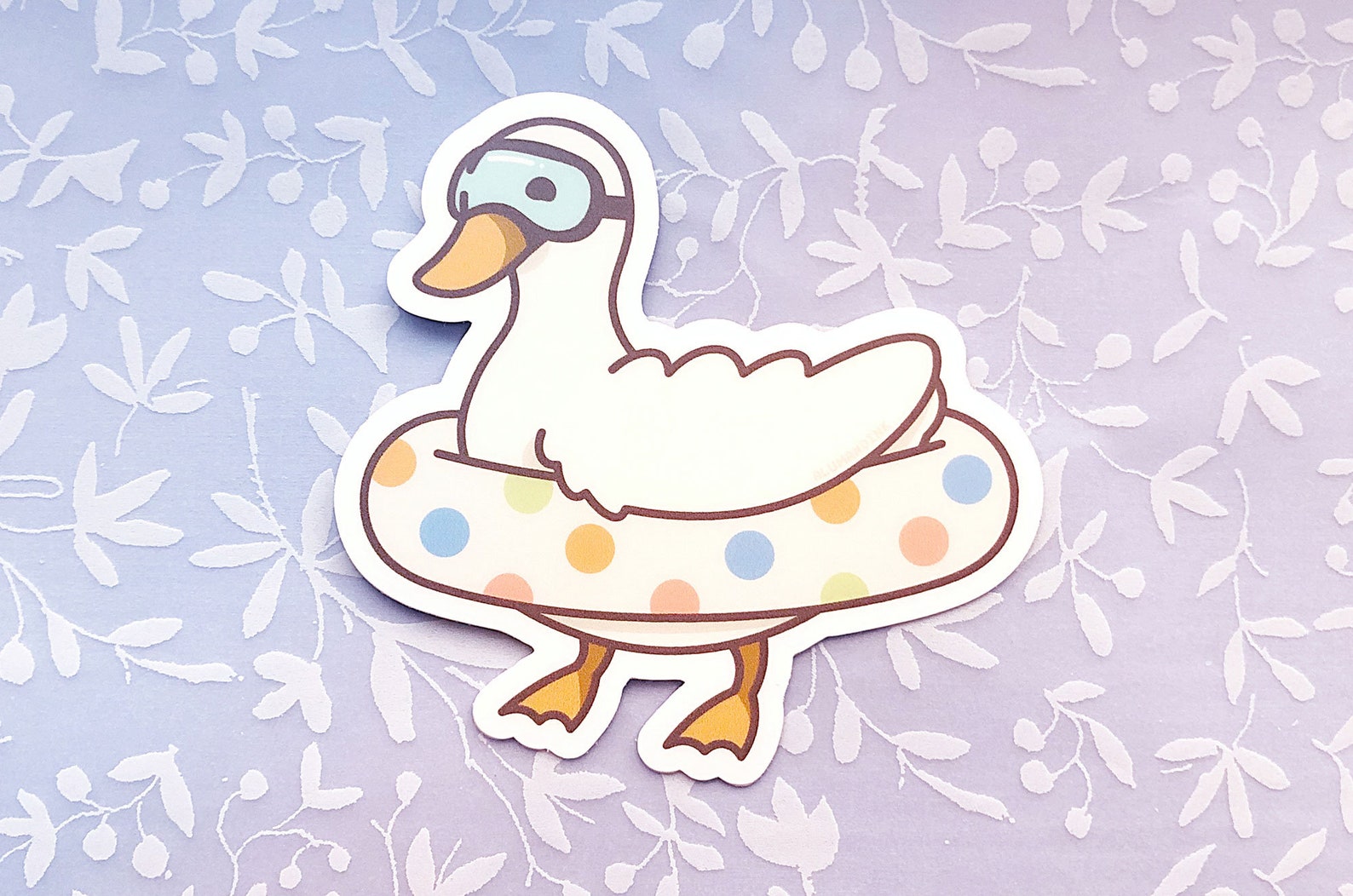 Duck Swimmer Clear Vinyl Sticker - Etsy