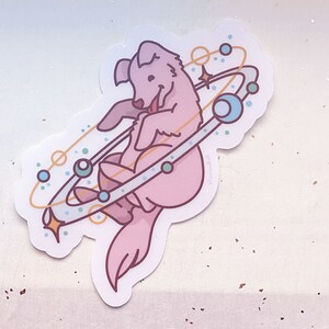 Cosmic Dog Clear Vinyl Sticker - Etsy