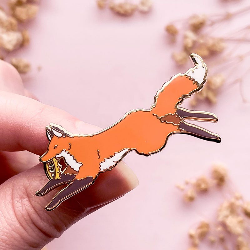 Fox Pin - Etsy
