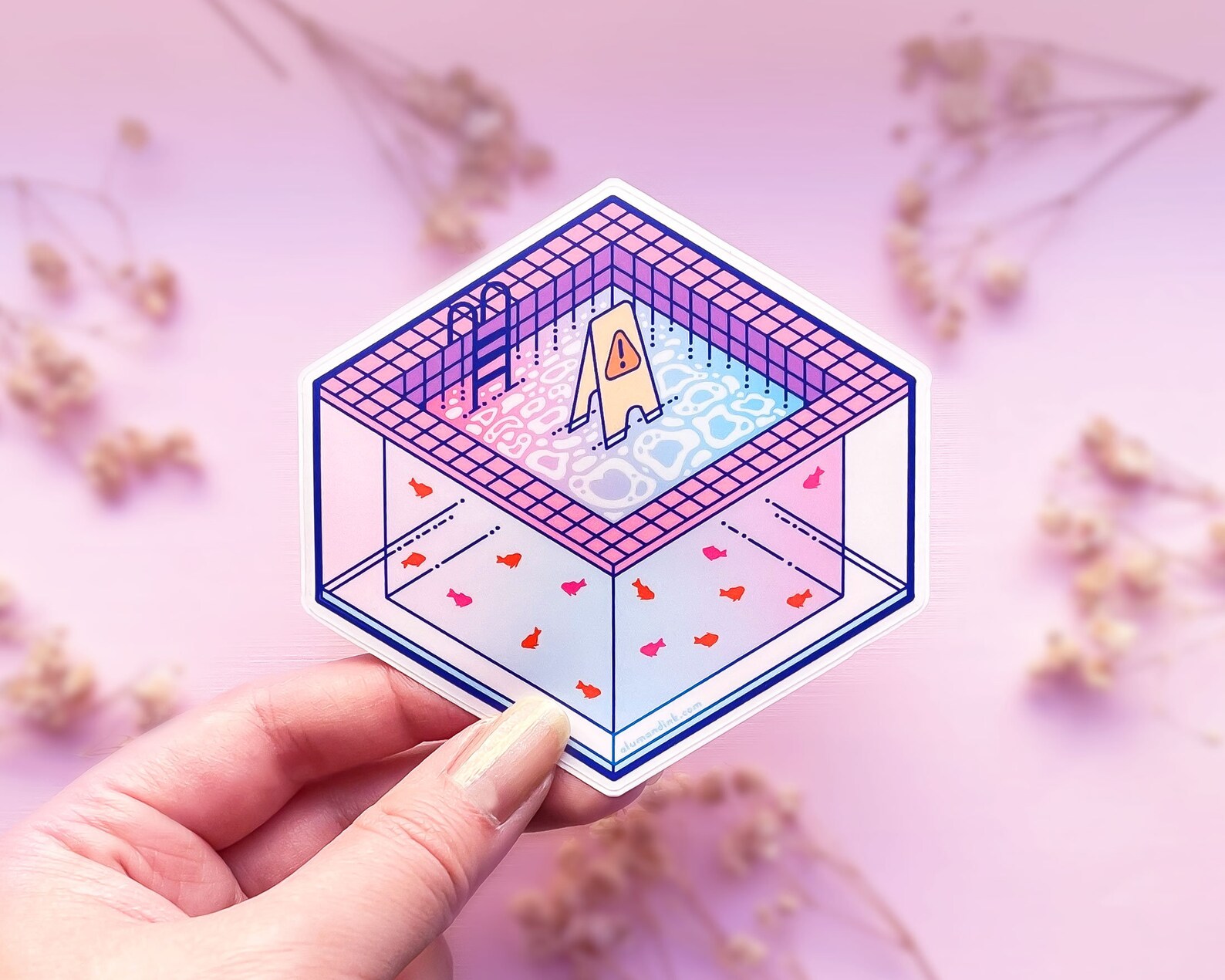 Liminal Space Indoor Pool Vaporwave Clear Vinyl Sticker - Etsy