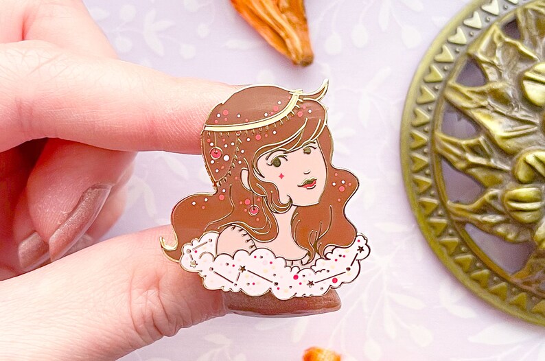 July Witch Ruby Enamel Pin | Etsy