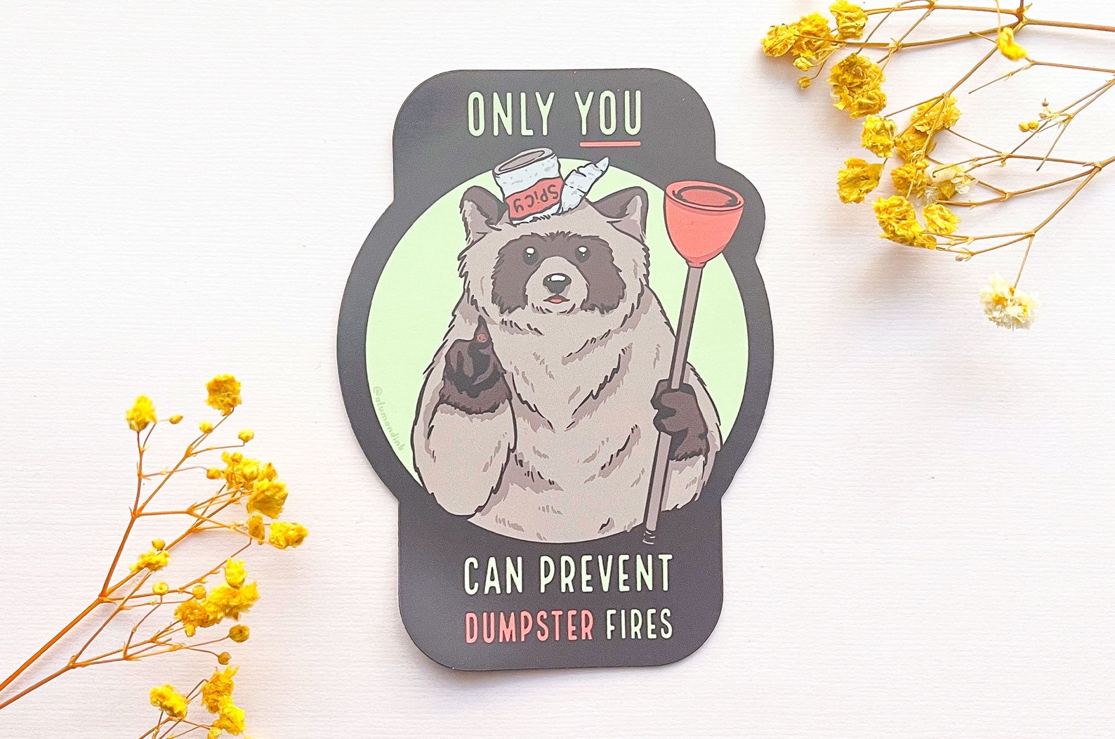 Only You Can Prevent Dumpster Fires Spicy Raccoon Magnet - Etsy