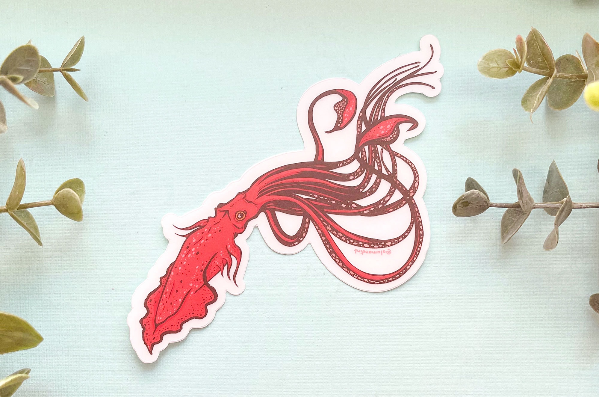 Giant Squid Clear Vinyl Sticker | Etsy
