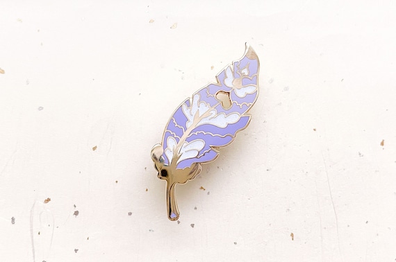 Fairy Feather Glitter Enamel Pin | Etsy