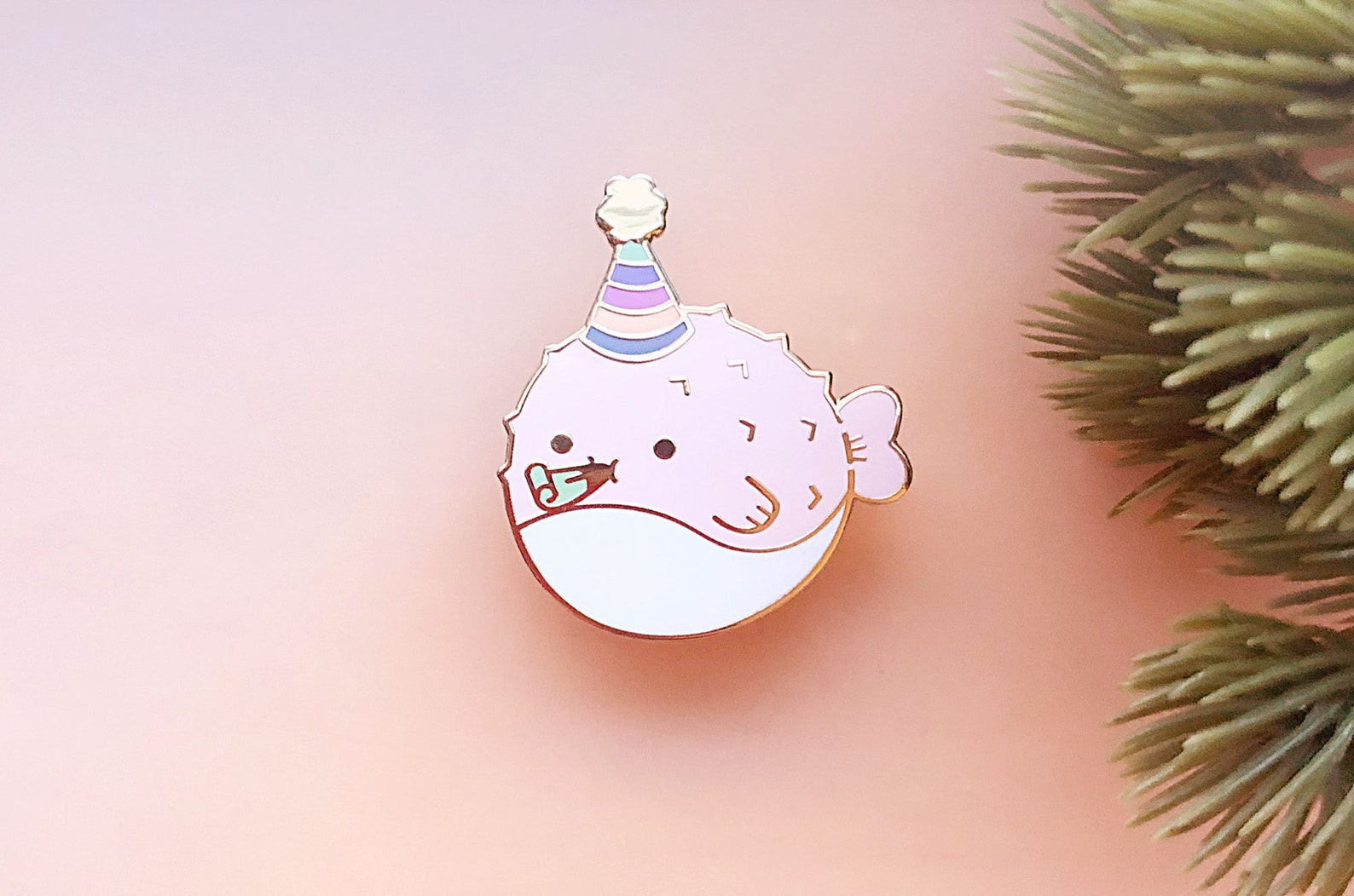 Party Puffer Enamel Pin | Etsy