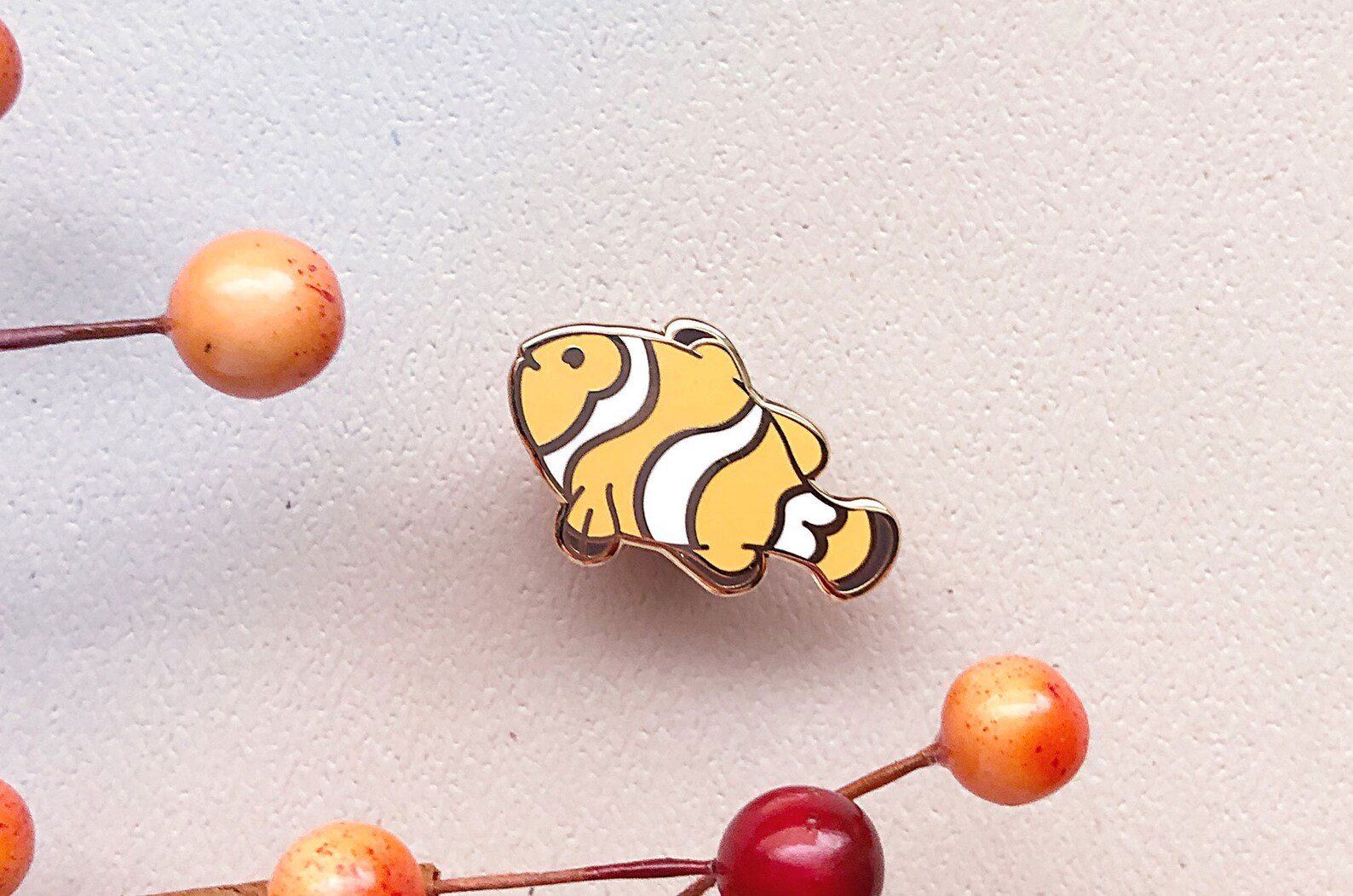 Tiny Clownfish Enamel Pin - Etsy